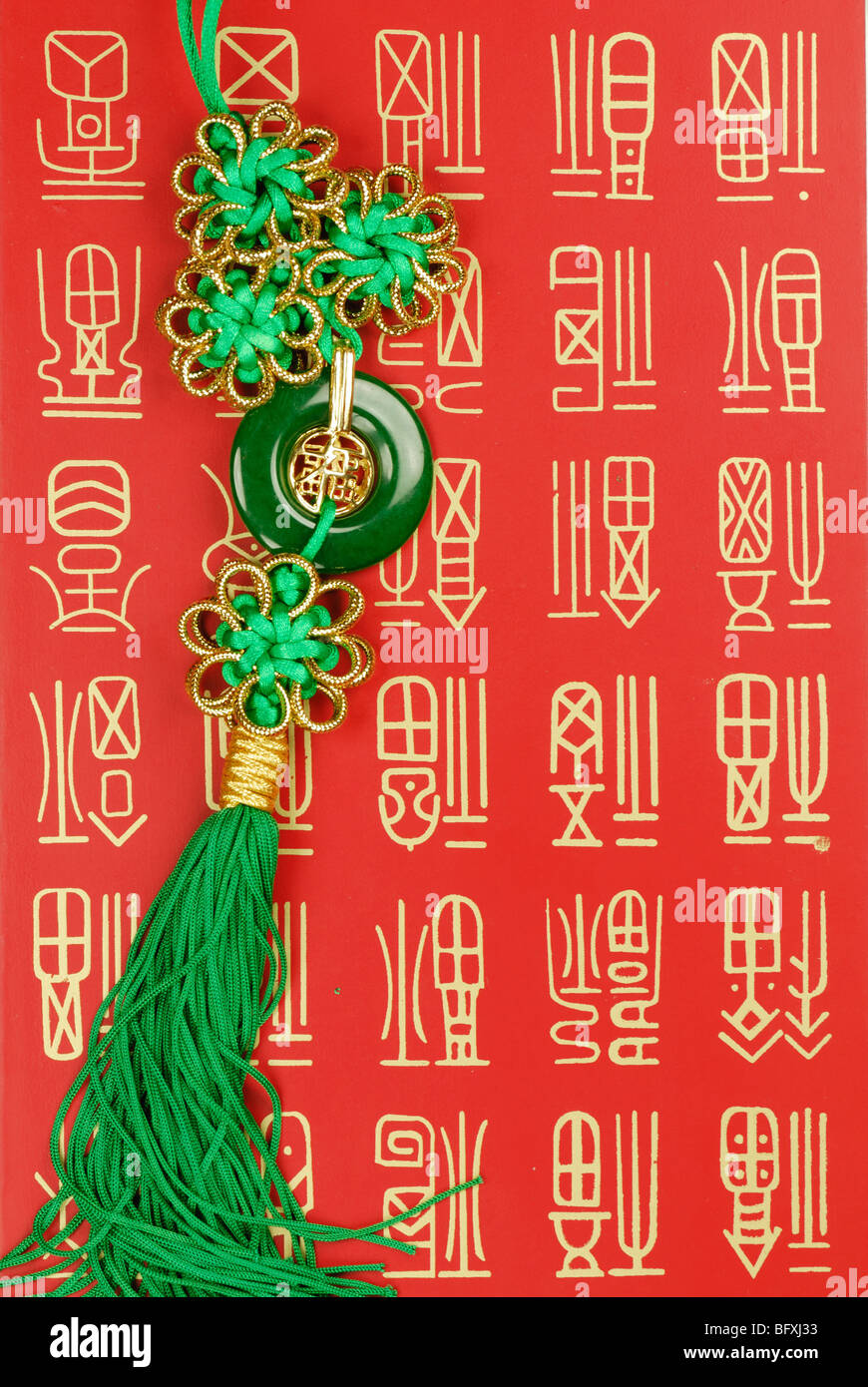 Chinese traditional knot on auspicious background,closeup Stock Photo ...