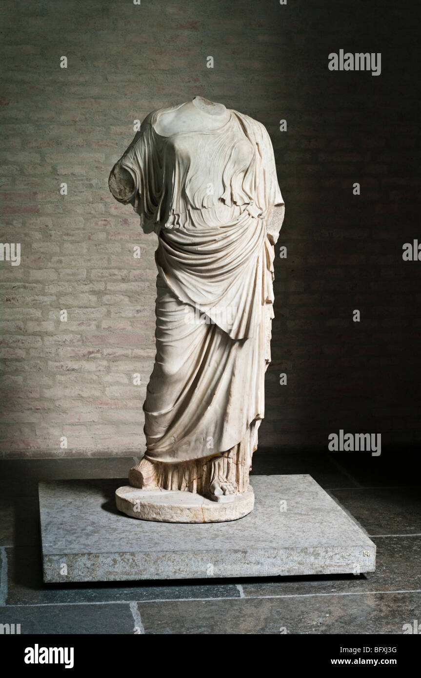 Roman female torso, version of a (lost) Greek statue of a goddess of ca ...