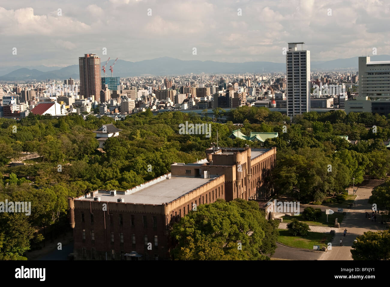 Panoramic view of Osaka from Osaka castle. Osaka, Japan Stock Photo - Alamy