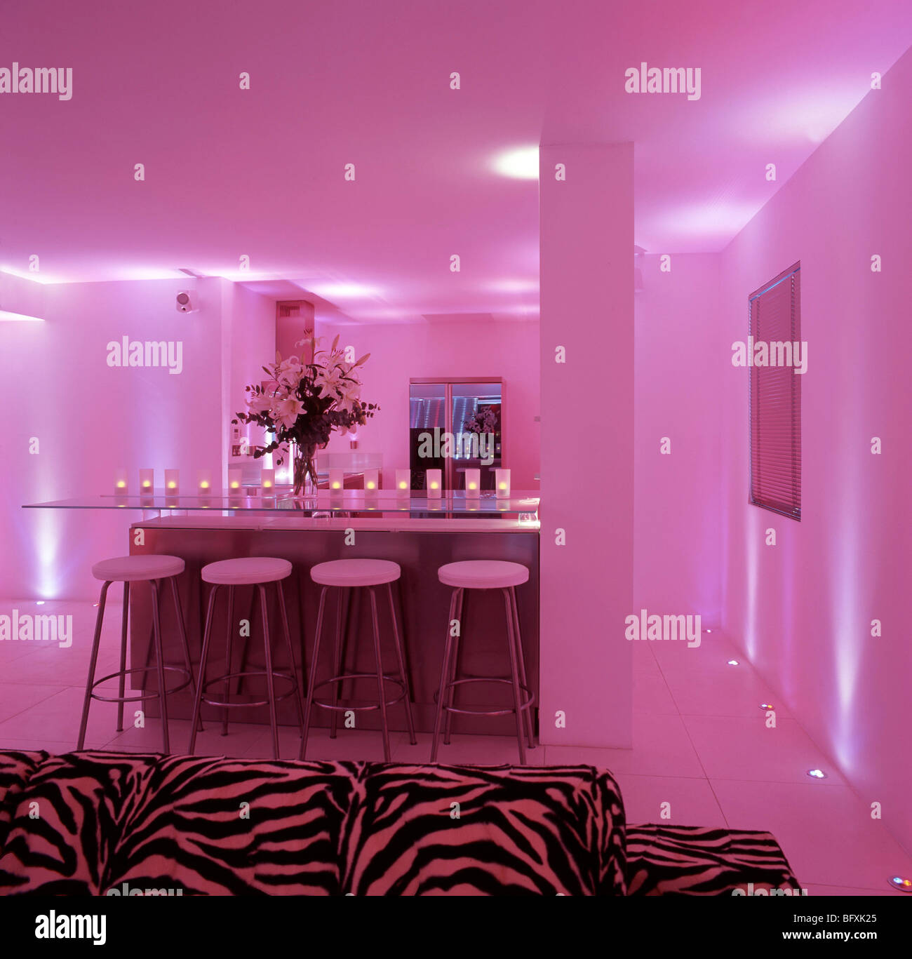 Flat in Chelsea London 100% lit by LED lights Stock Photo - Alamy