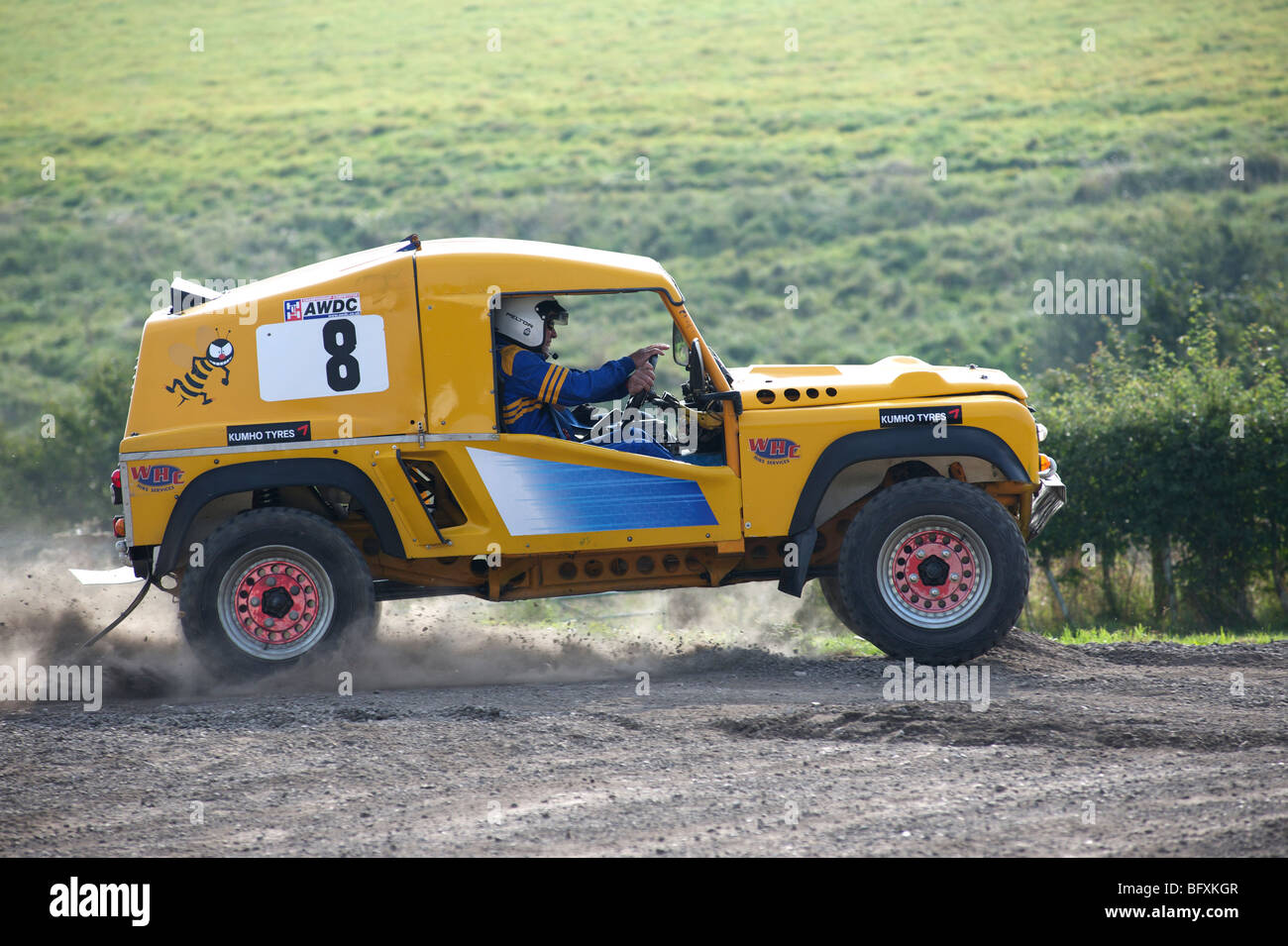 Wildcat Land Rover Car Bowler Stock Photo - Alamy