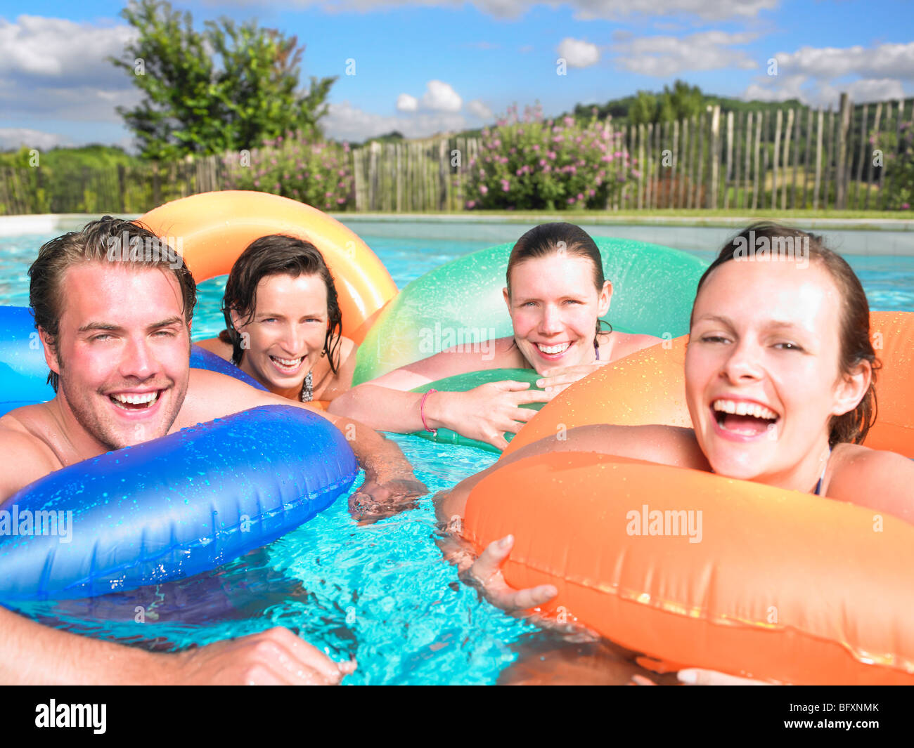 people in pool Stock Photo - Alamy