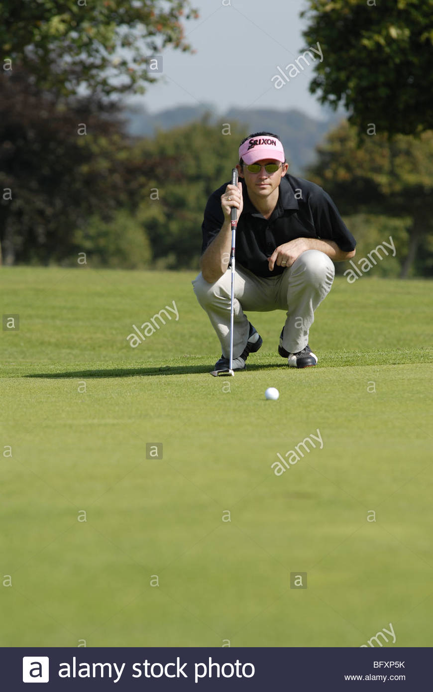 Golfer Lining Up Putt High Resolution Stock Photography and Images - Alamy