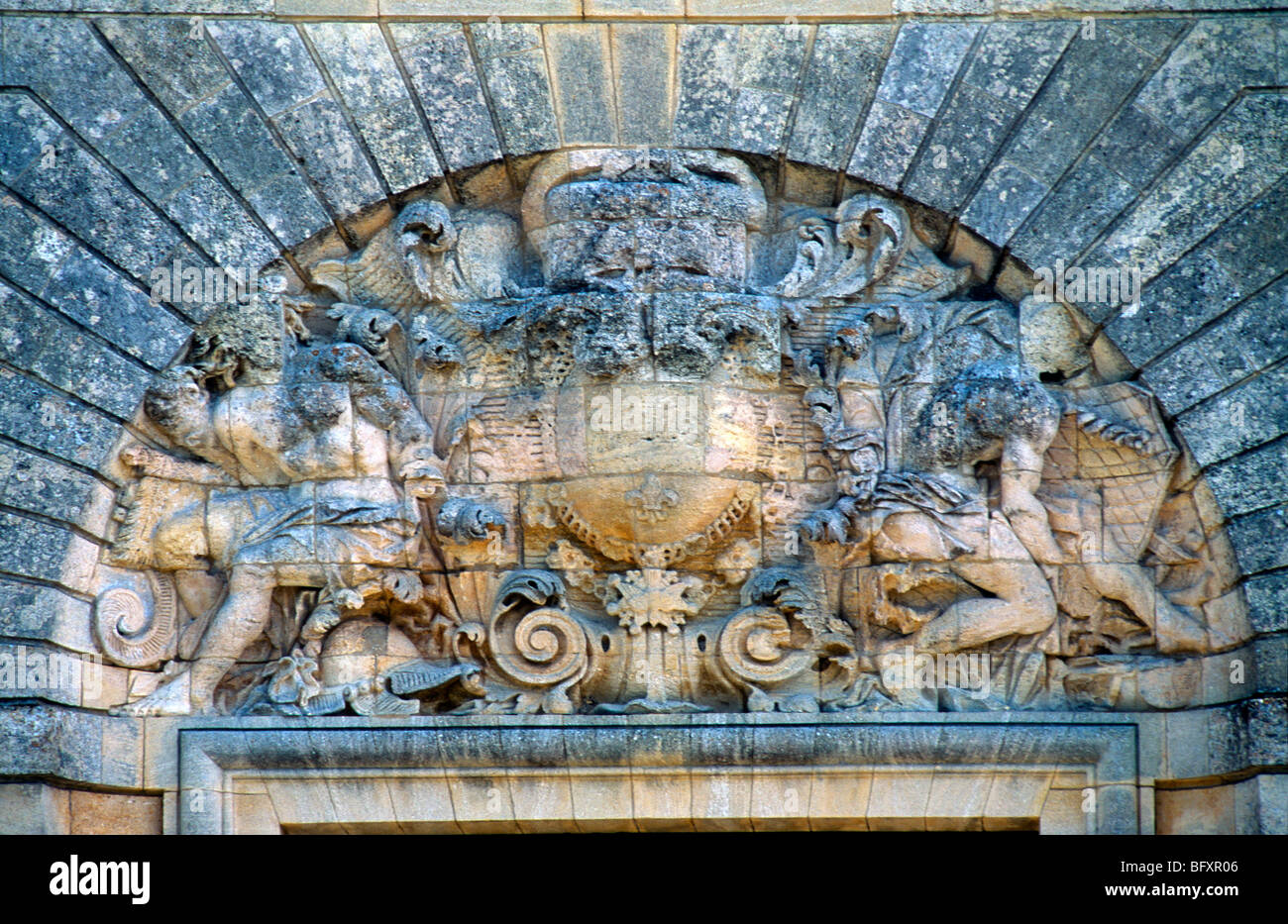 Cussac Fort Medoc France Coat Of Arms UNESCO World Heritage Site Stock ...