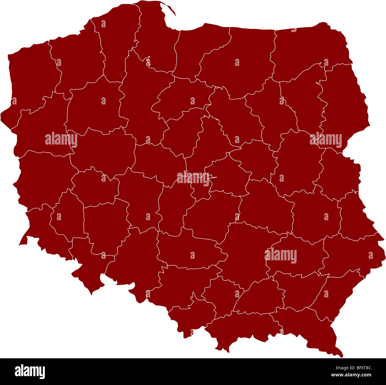 Map of poland Cut Out Stock Images & Pictures - Alamy