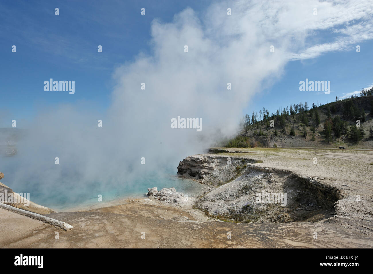Hot spring in Yellowstone national park Stock Photo - Alamy