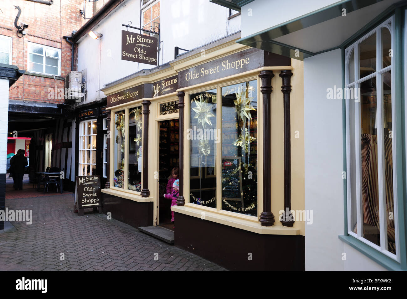 Charming olde worlde sweet shop in Nantwich Cheshire Stock Photo - Alamy