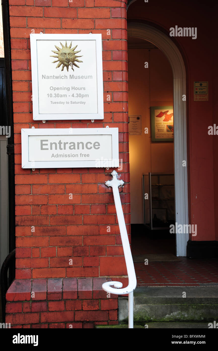 Entrance to Nantwich museum Stock Photo - Alamy
