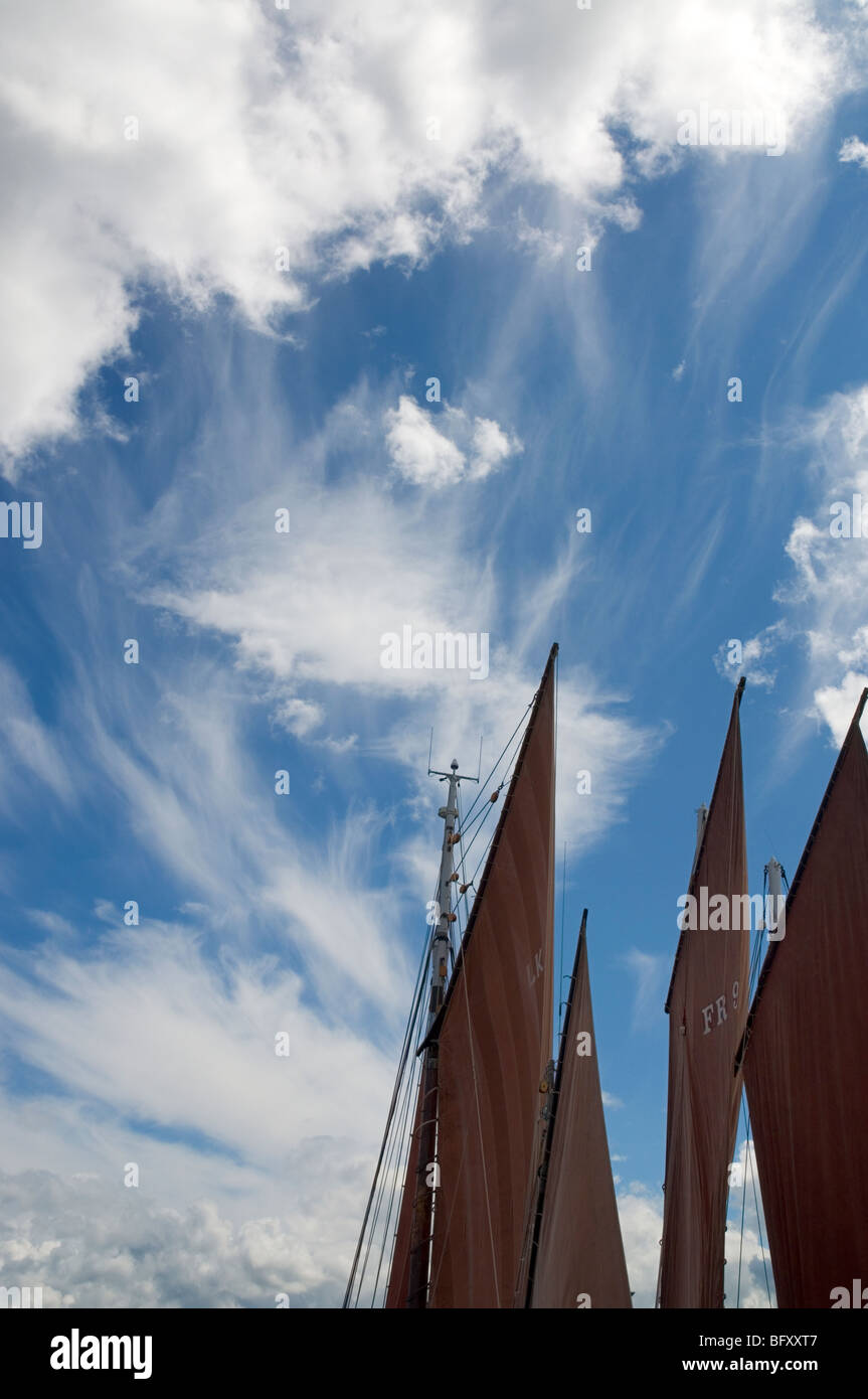 Wind blowing over ships sails Stock Photo - Alamy