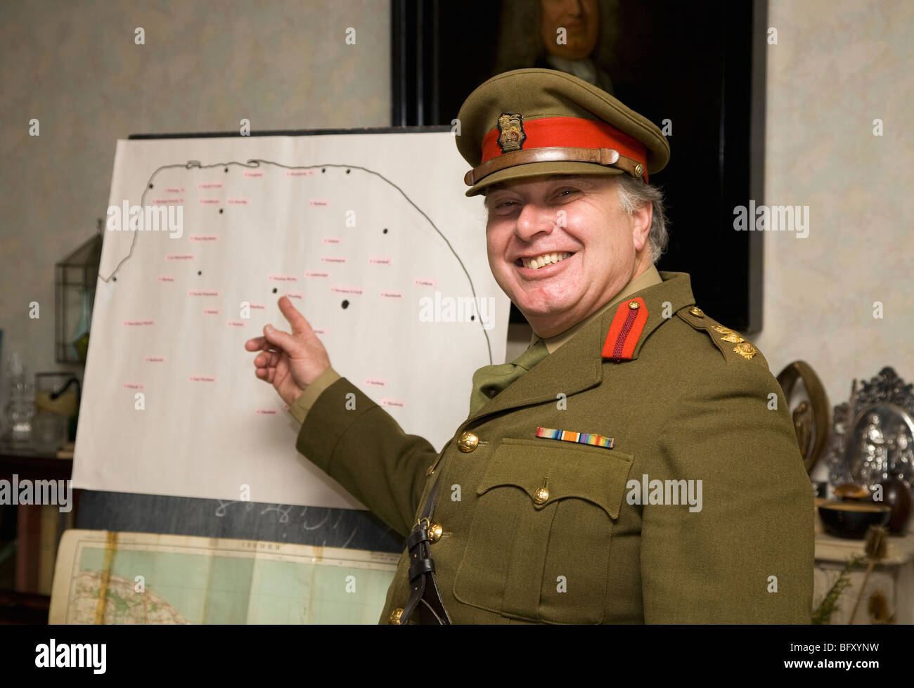 Portrayal of British army Captain during World War II Stock Photo - Alamy