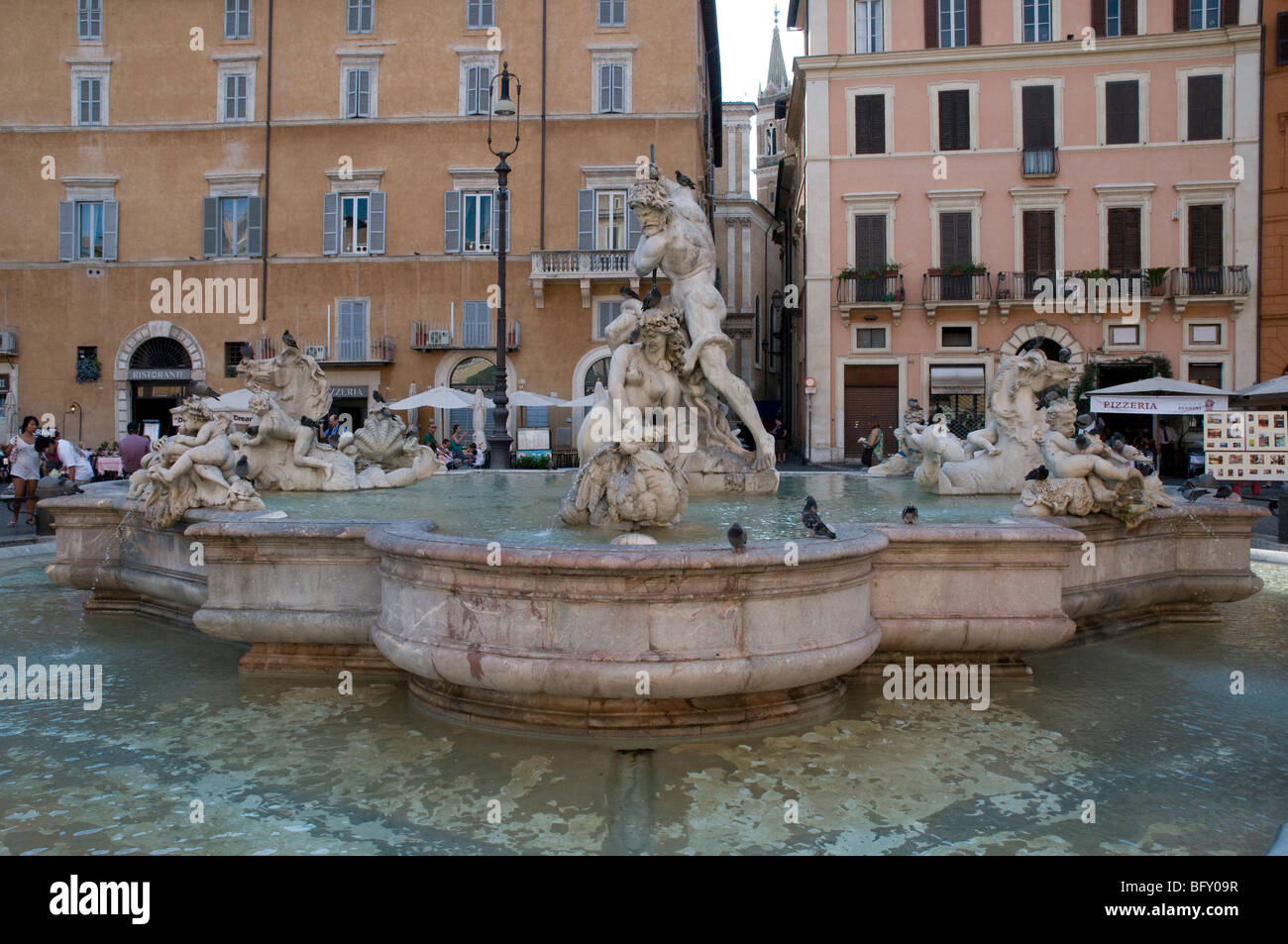 The Fountain of Neptune in Rome located at the northern side of Piazza ...