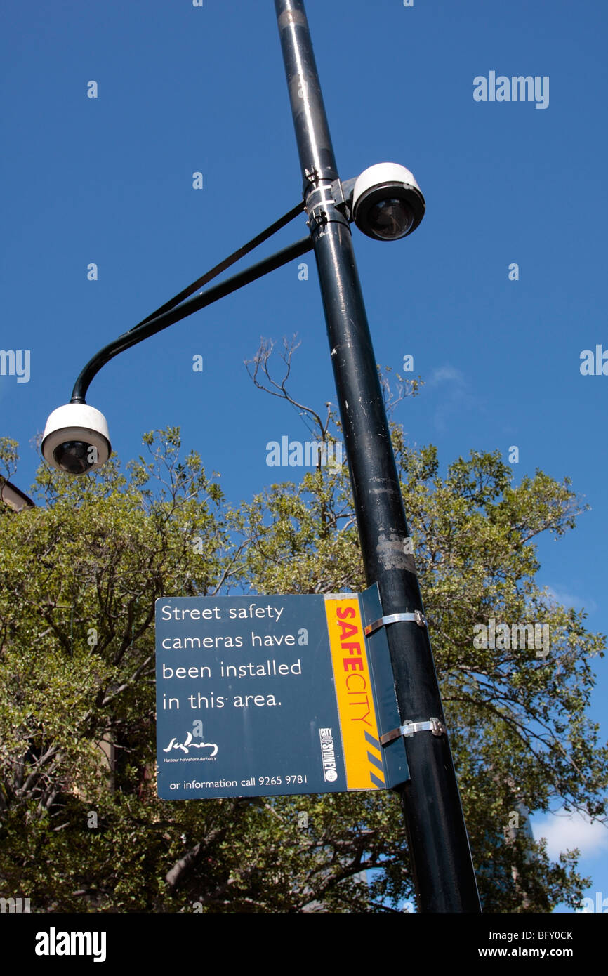 Street safety cameras installed in the Rocks area of Sydney New South ...
