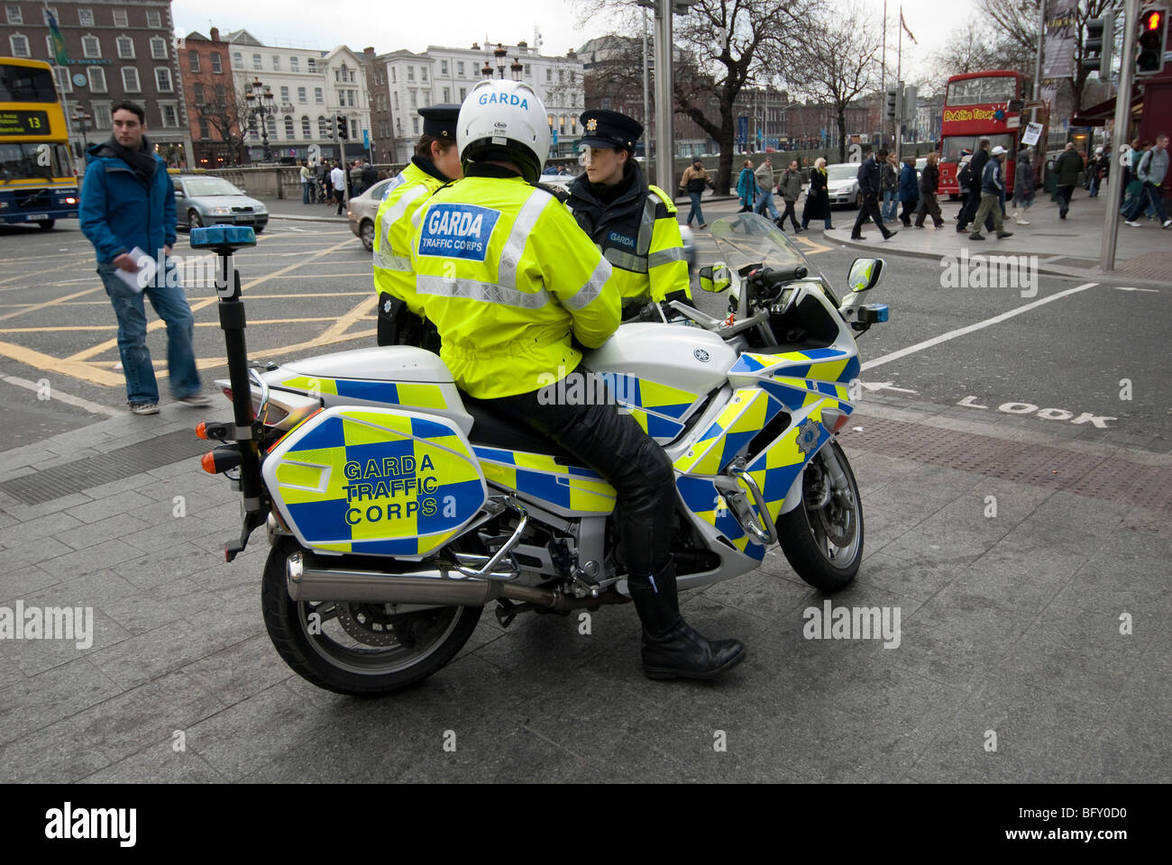 Garda Traffic Police in Dublin Ireland Stock Photo - Alamy