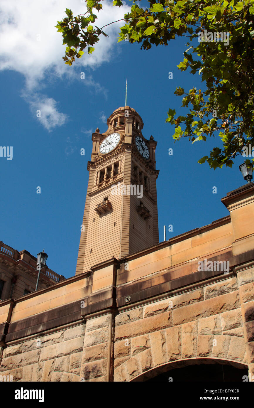 The clock tower at the Central train station in Sydney New South Wales ...