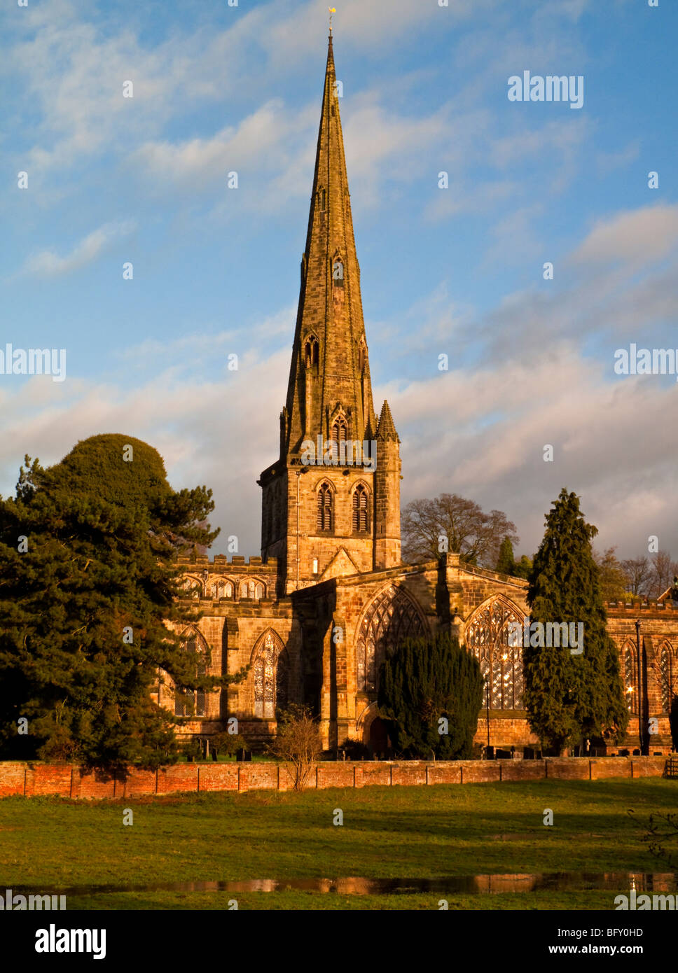 St Oswald's Church in Ashbourne in the Peak District Derbyshire England ...