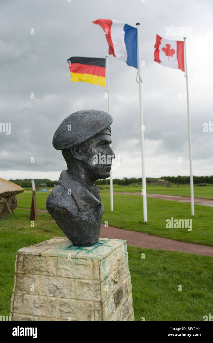 Statue of Colonel Otway at Merville Battery, Normandy captured on D Day ...
