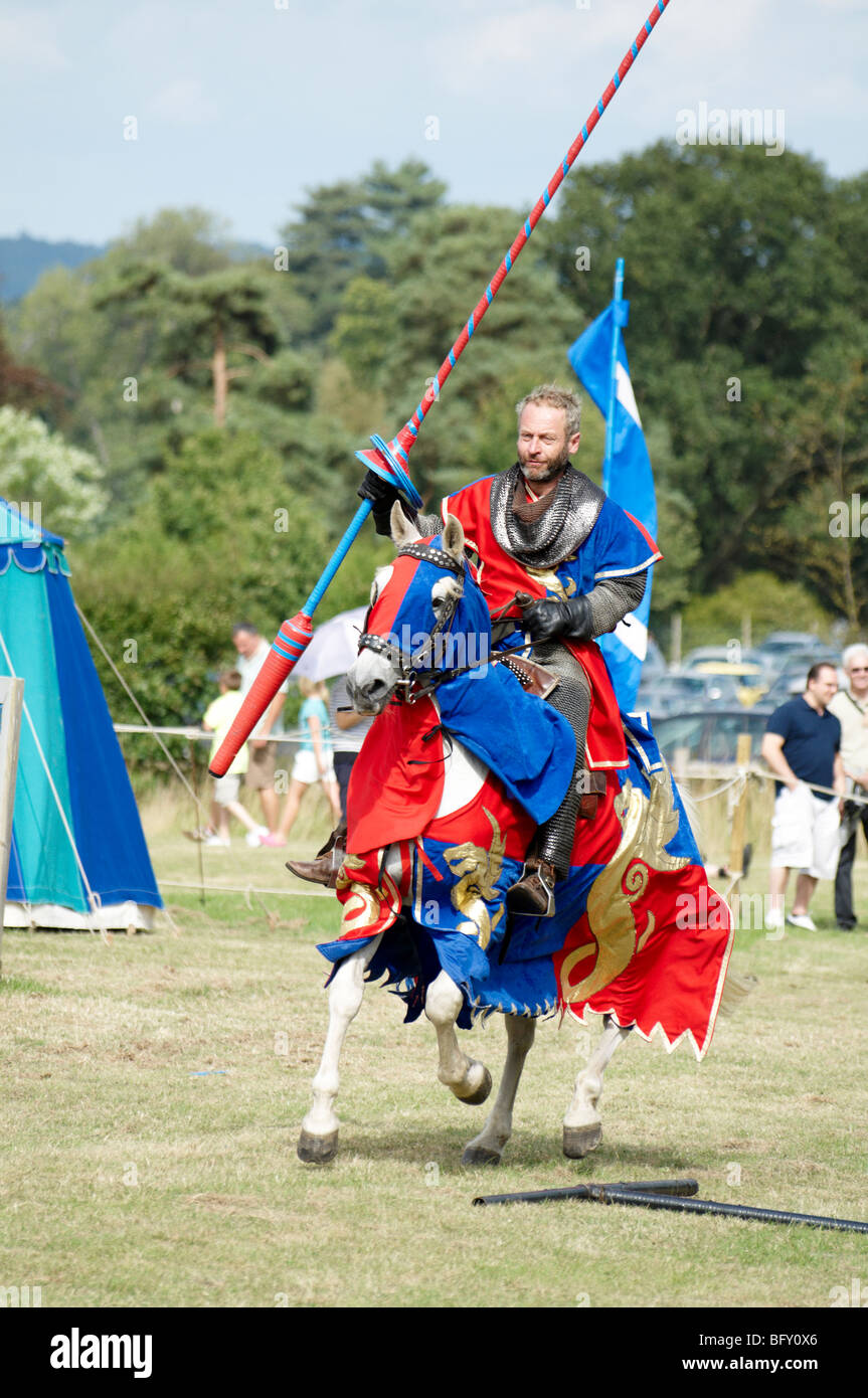 Blue knight joust medieval jousting hi-res stock photography and images ...