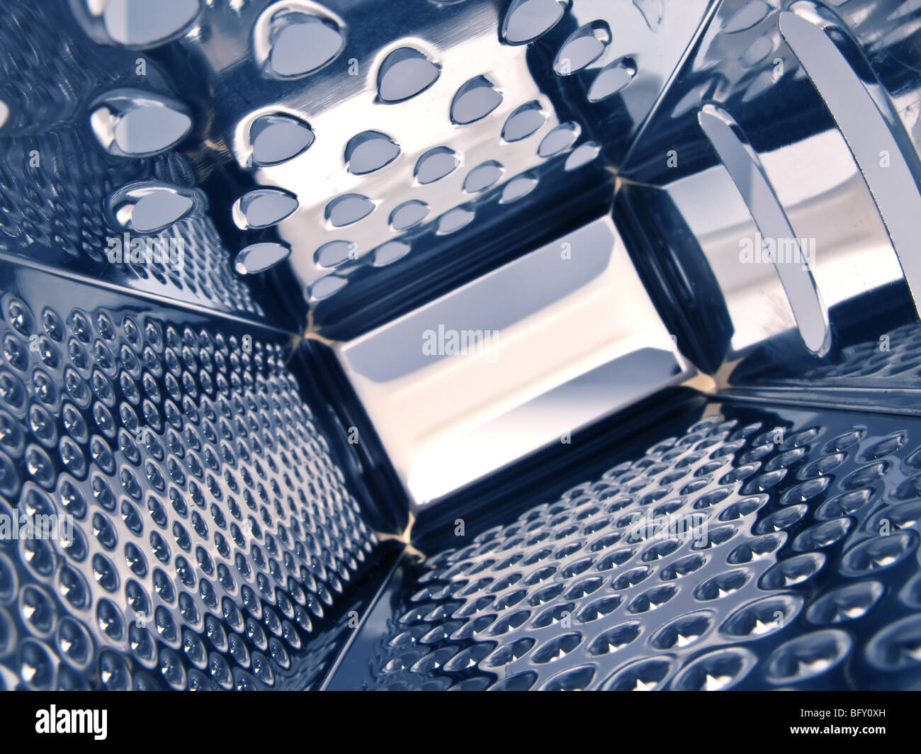 Close up of the interior of a square grater Stock Photo - Alamy