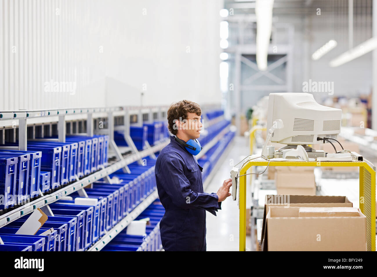 workman at workplace Stock Photo - Alamy