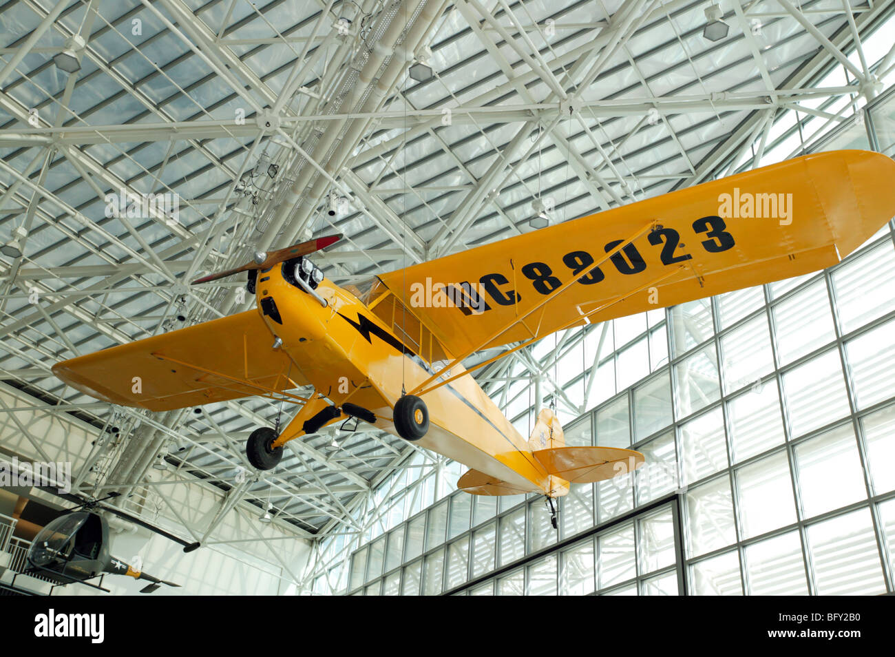Piper J3C-65 Cub on static display in the Great gallery of the Museum ...