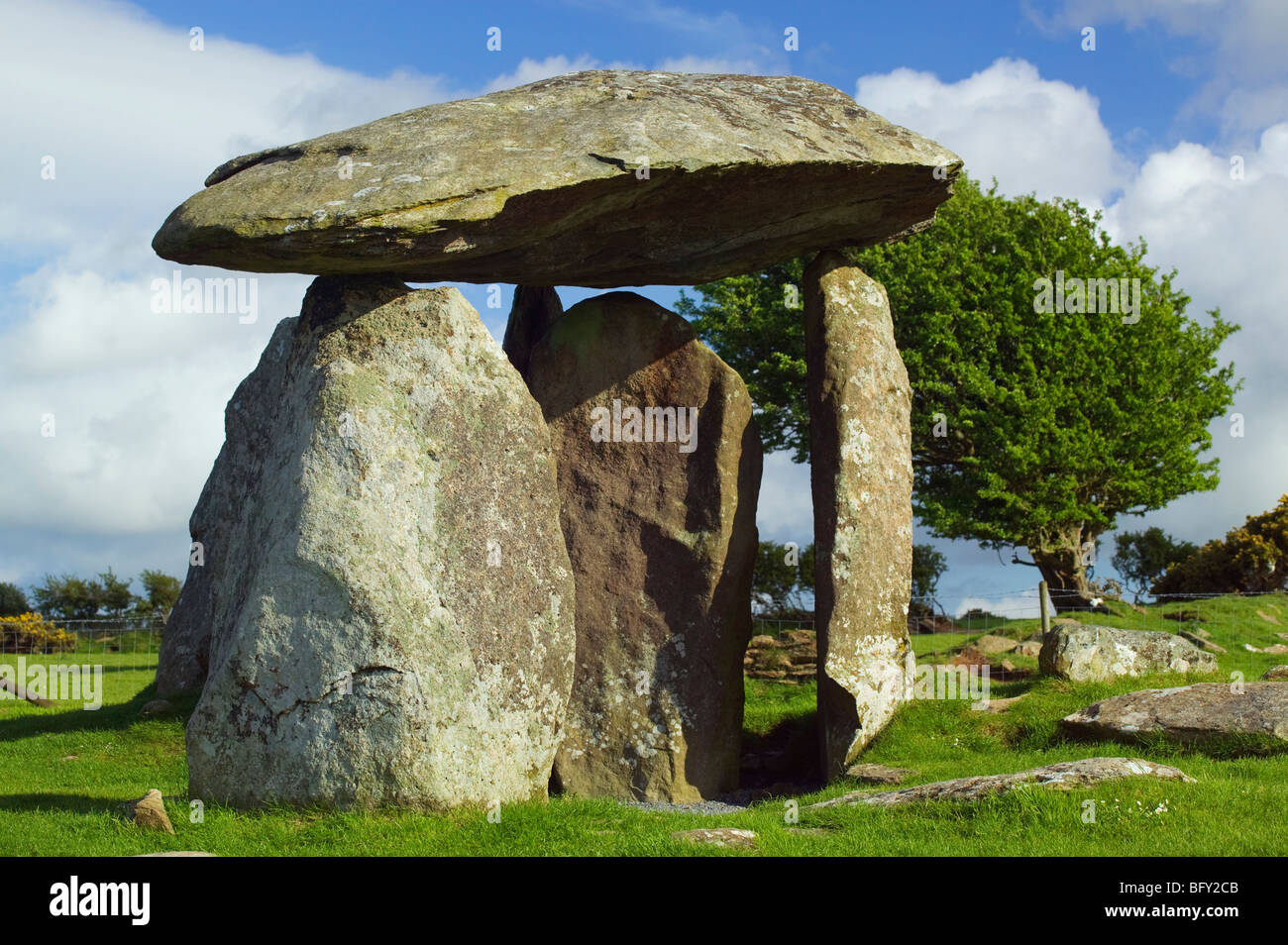 Pentre Ifan Burial Chamber Preseli hills Pembrokeshire Wales Stock ...