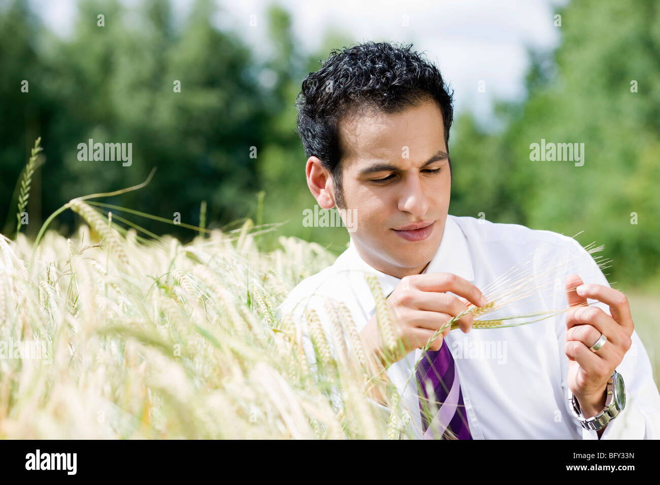 businessman feeling spike Stock Photo - Alamy