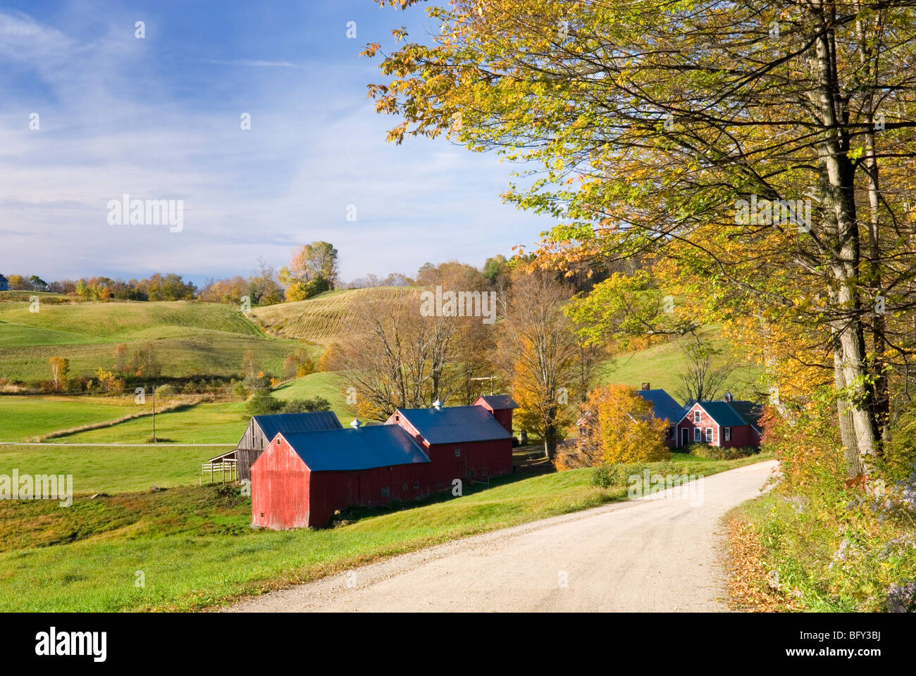 Jenne Farm in autumn Vermont USA Stock Photo - Alamy