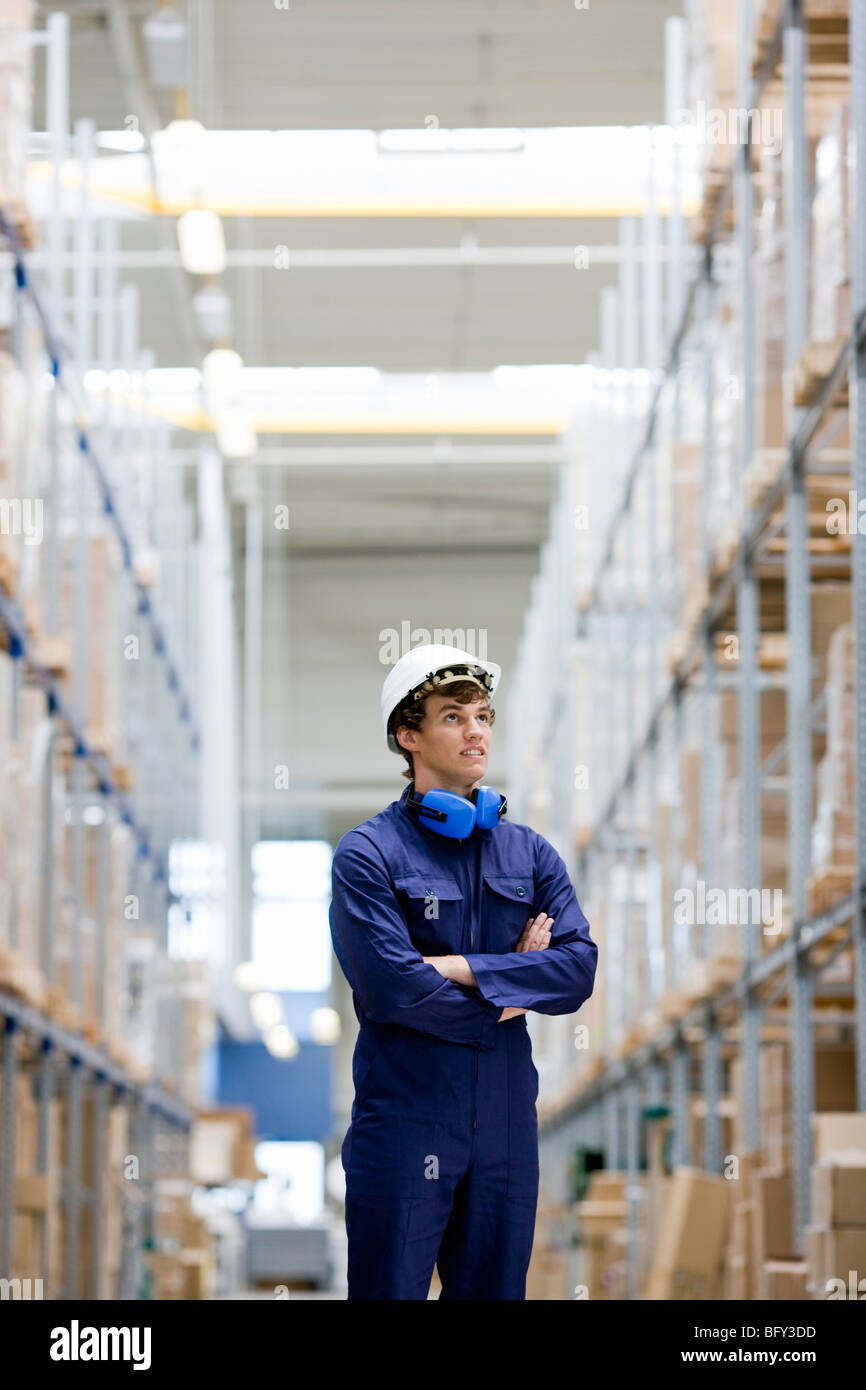 workman in storage Stock Photo - Alamy