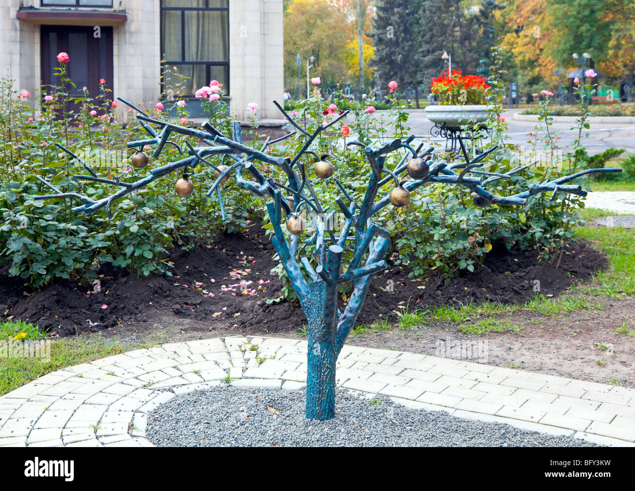 forged figure of apple-tree in public "Park of forged figures" in ...