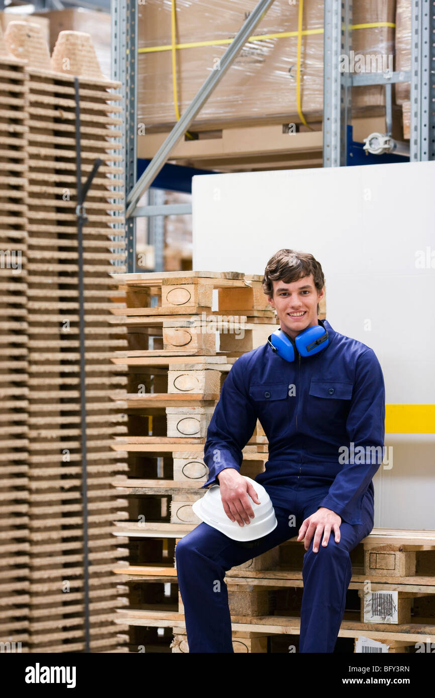 workman in storage Stock Photo - Alamy