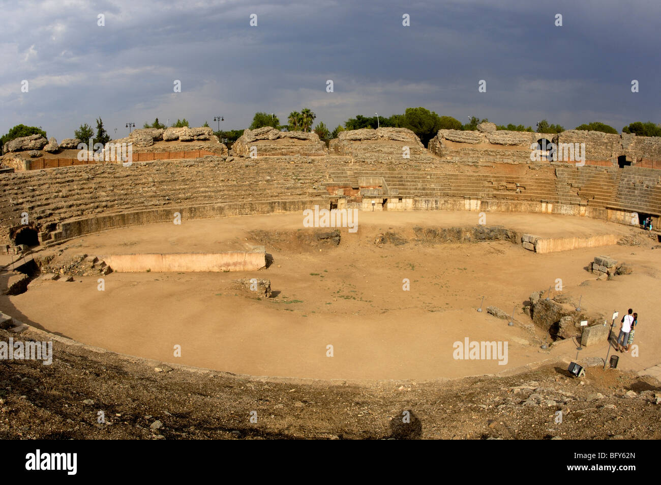 Roman amphitheatre. Mérida. Badajoz province. Ruta de la Plata. Spain ...