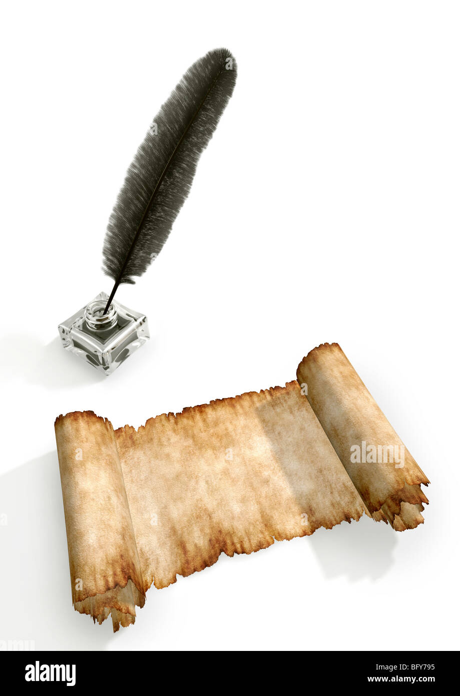 Inkpot and quill hi-res stock photography and images - Alamy