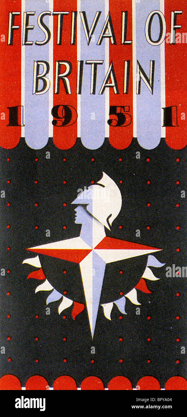 FESTIVAL OF BRITAIN 1951 - logo incorporating the head of Britannia ...