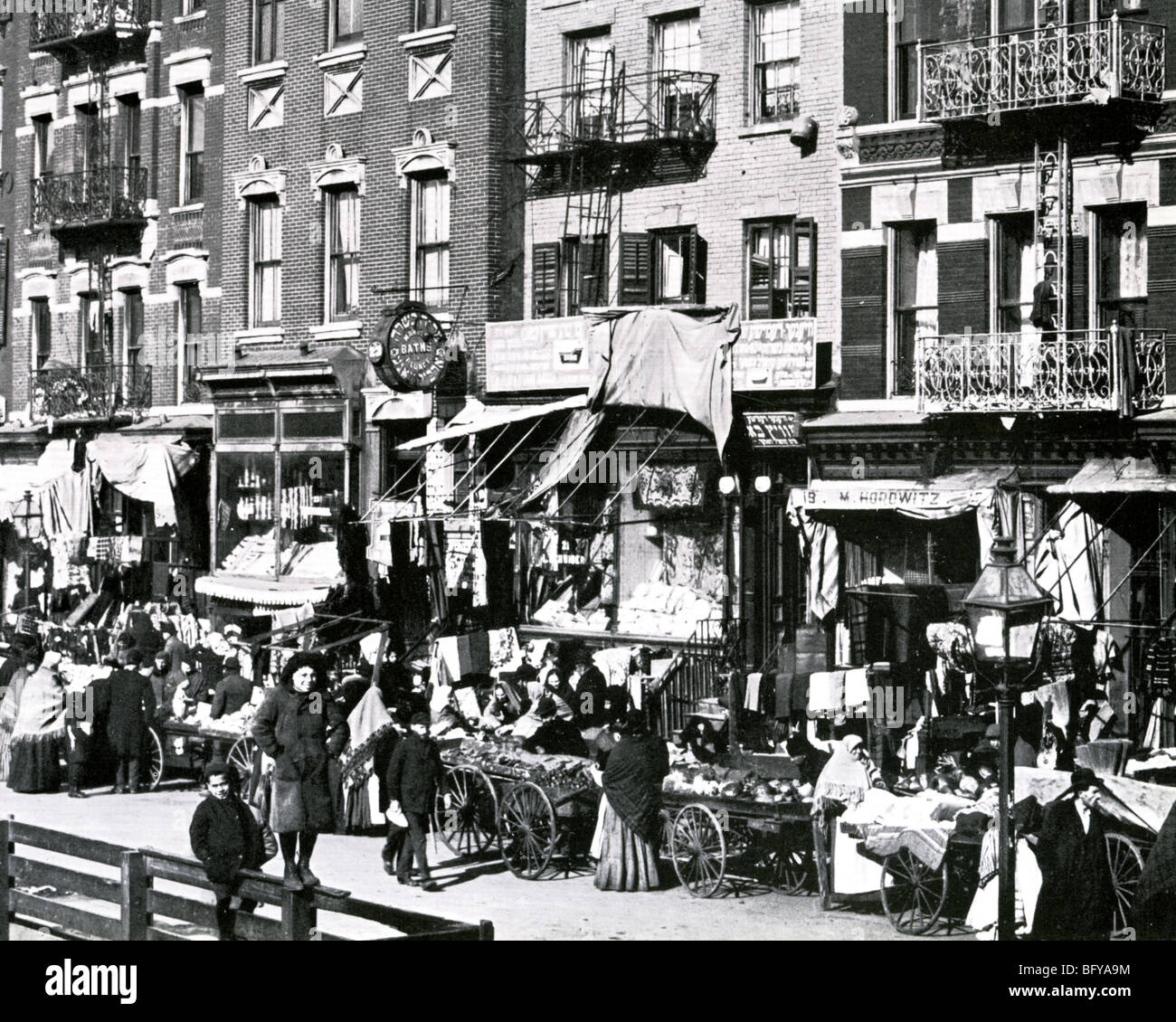 NEW YORK - Jewish quarter in 1884 Stock Photo - Alamy