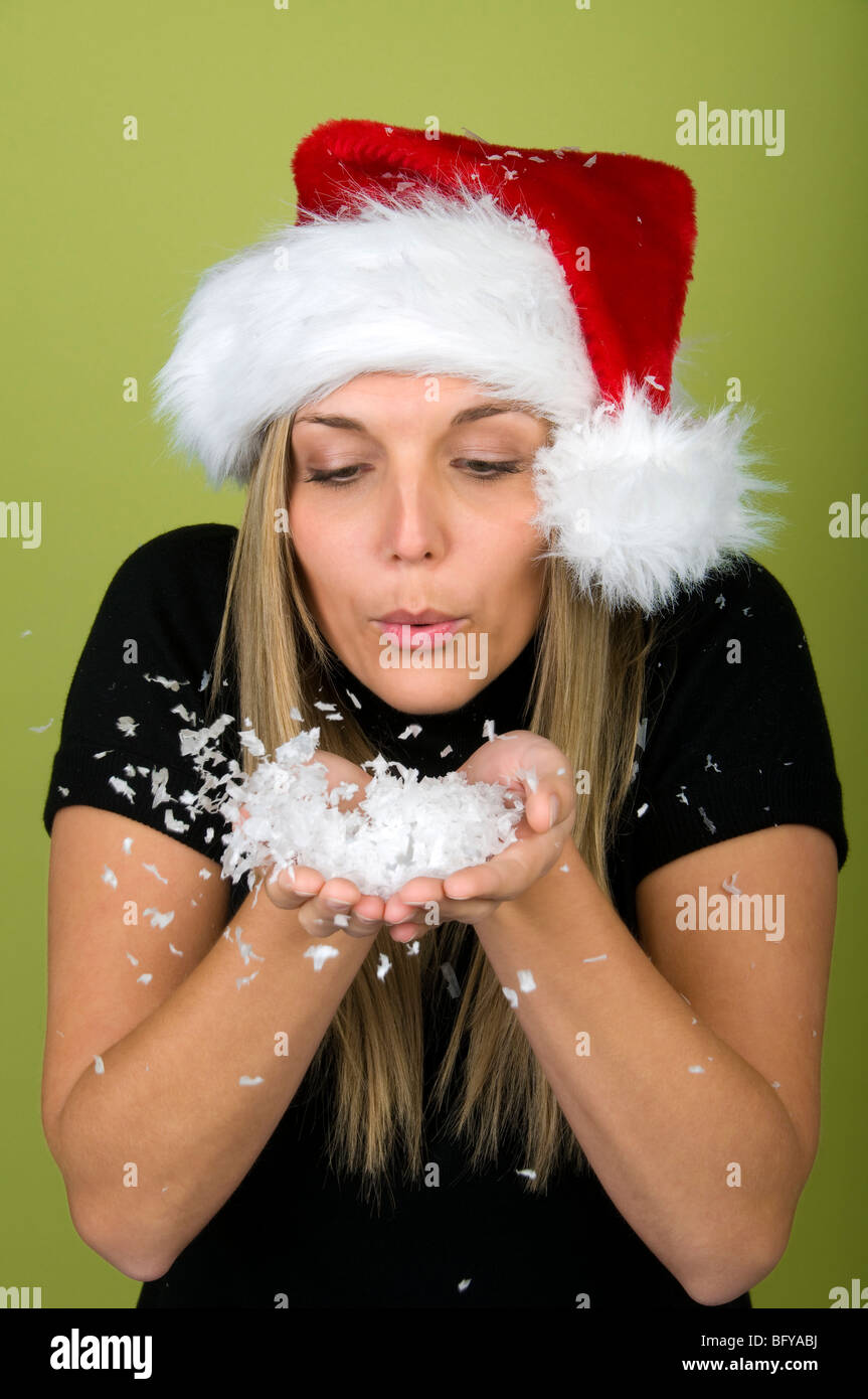Blowing snow from hands hi-res stock photography and images - Alamy