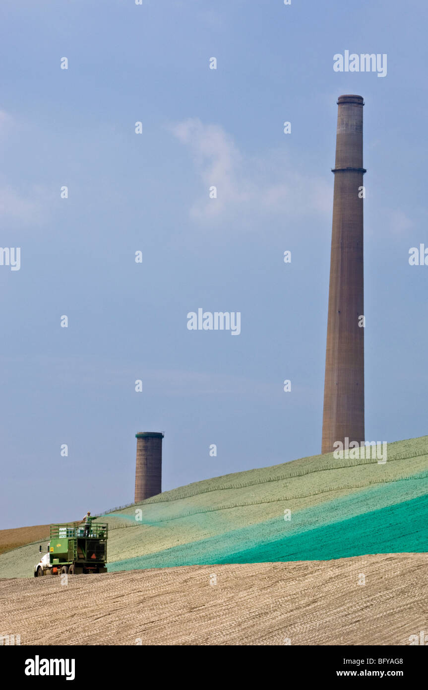 Vale slag pile re-greening project. Phase 2- hydro-seeding slopes ...