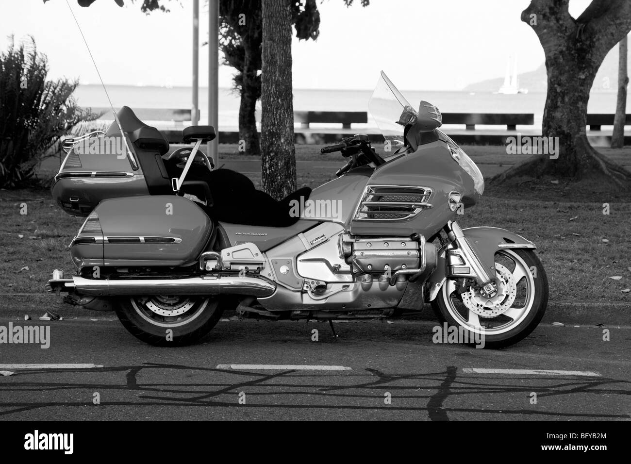Honda goldwing motorcycle Black and White Stock Photos & Images - Alamy