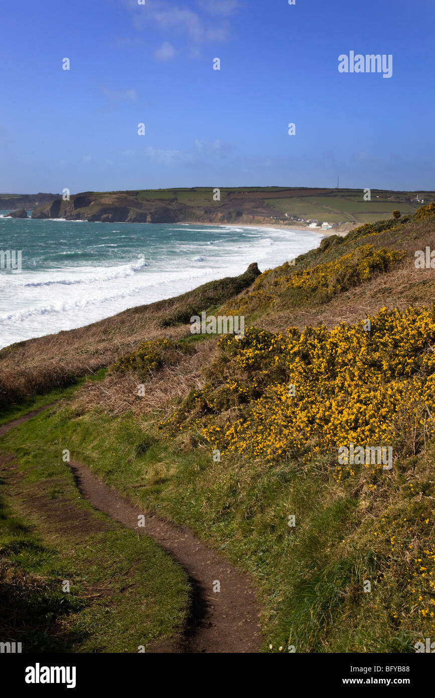Praa Sands beach from Rinsey Head; Cornwall Stock Photo - Alamy