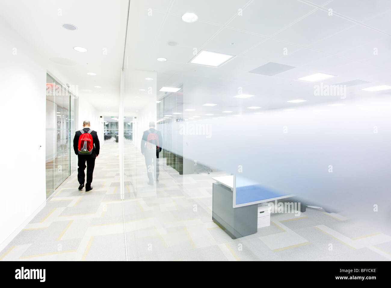 Office going home time in the city late night meeting Stock Photo - Alamy