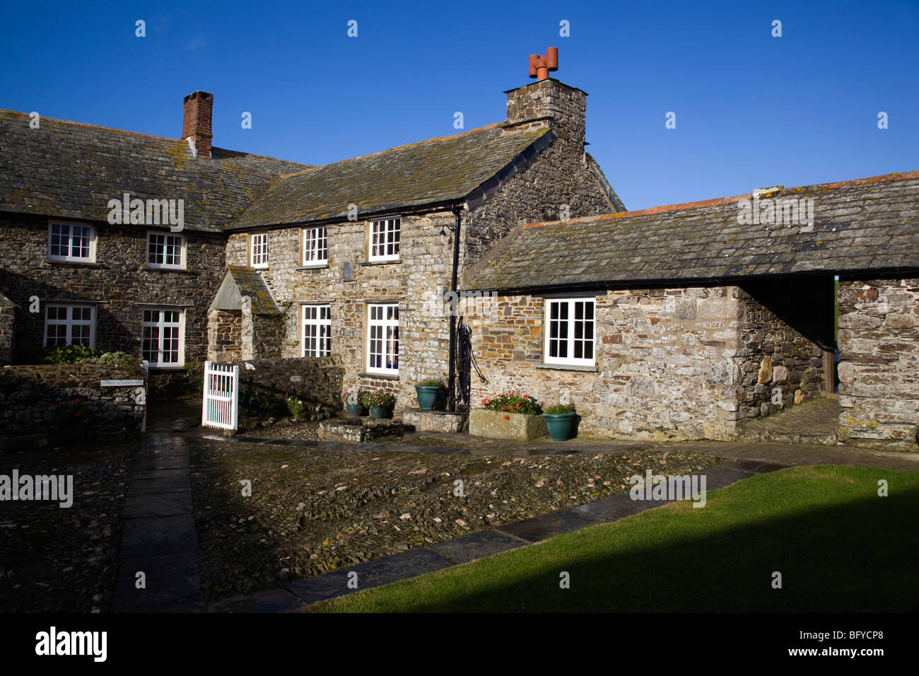 Trevigue farmhouse; Near Crackington Haven; Cornwall Stock Photo - Alamy