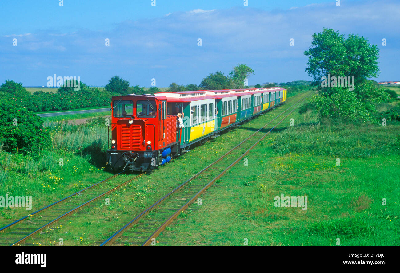 island train, Borkum Island, East Friesland, Lower Saxony, Northern ...