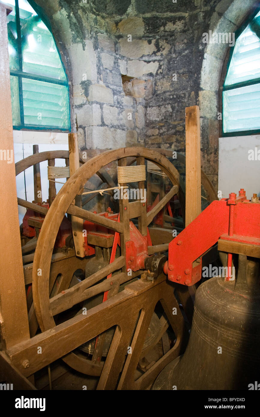 Inside the bell tower of St. Michael and All Angels church Hathersage ...