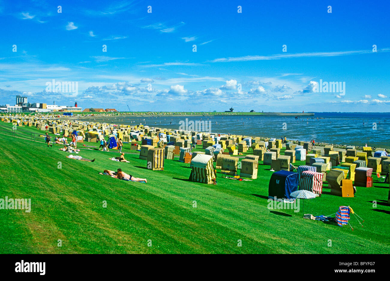 seaside resort Buesum, North Sea Coast, Schleswig-Holstein, Northern ...