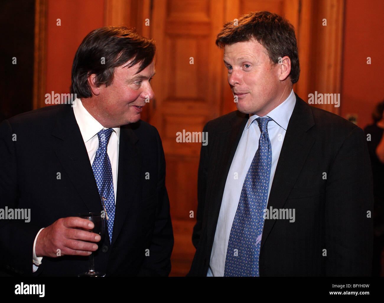Richard Benyon MP and Harry Henderson at Englefield House Stock Photo ...