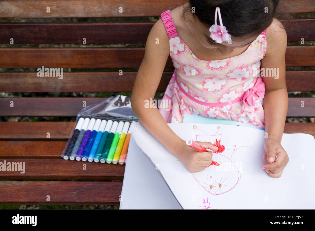 Child drawing Stock Photo - Alamy