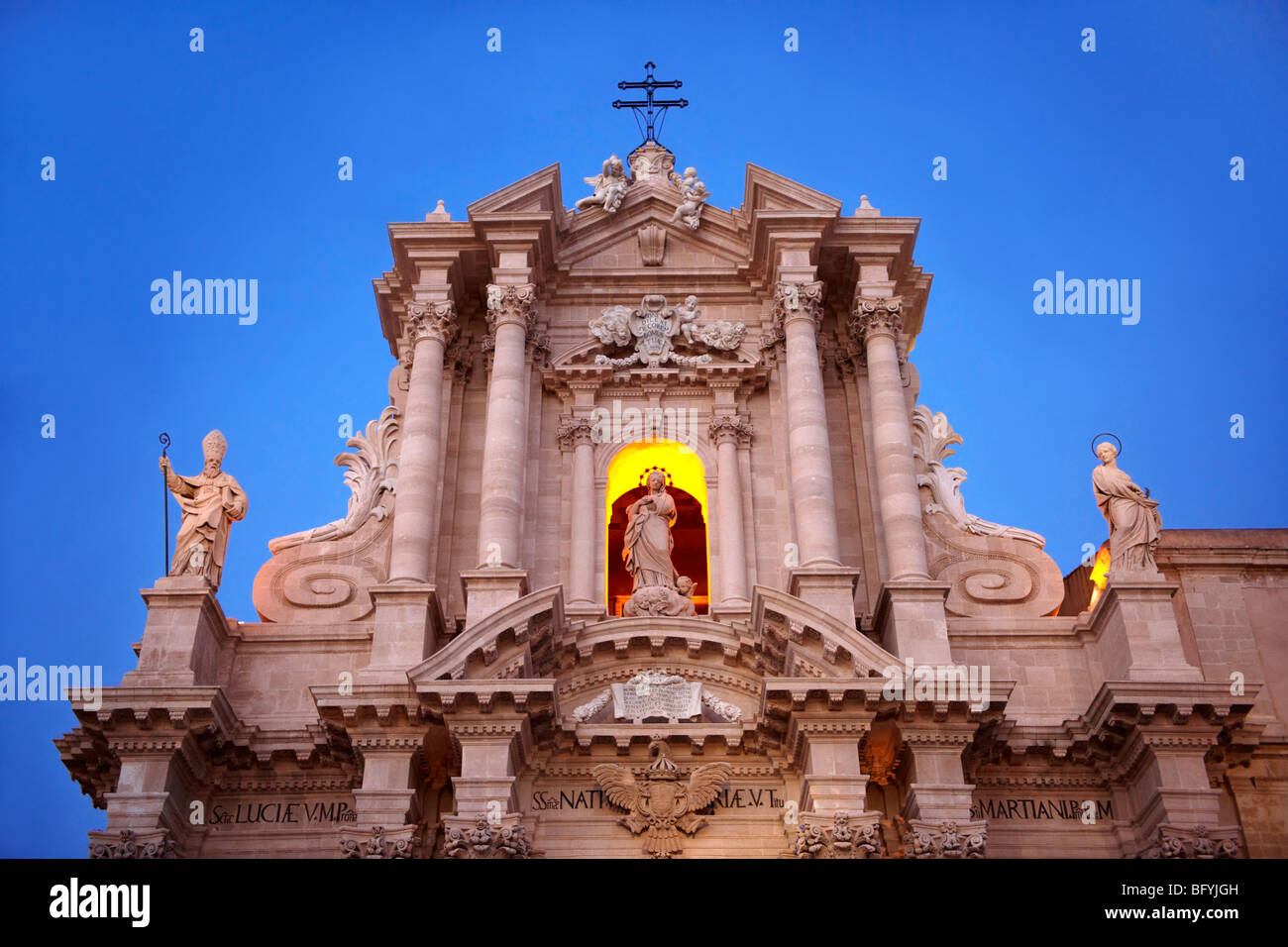 The Baroque Duomo (cathedral) , Syracuse ( Siracusa) , Sicily Stock ...