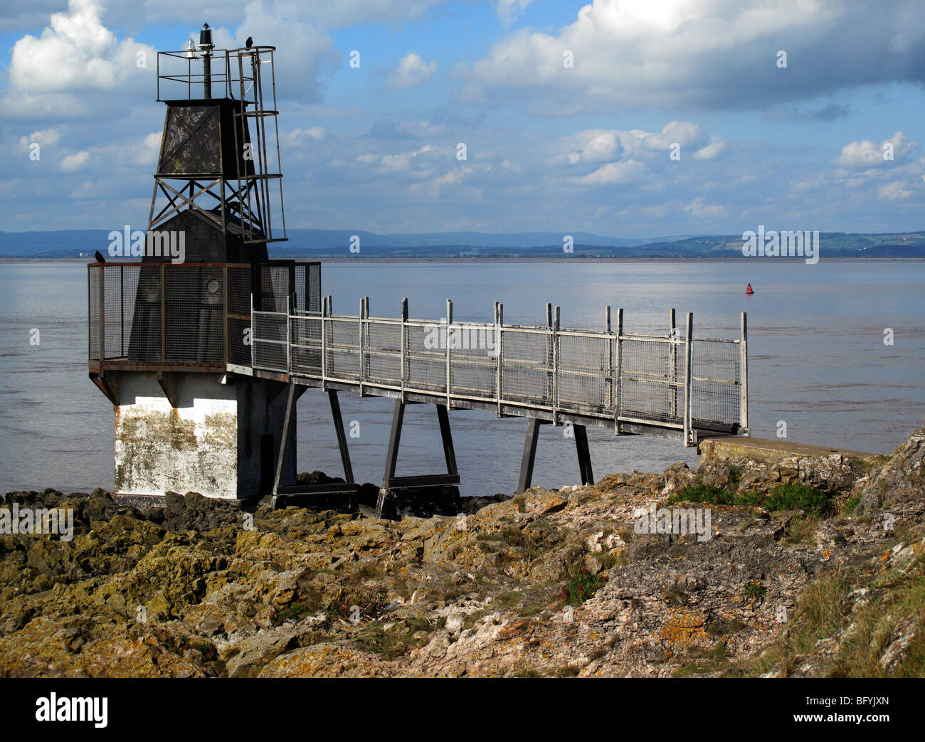 Battery Point lighthouse, Portishead, Somerset Stock Photo - Alamy