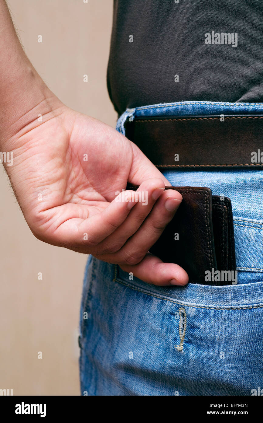 Male hand inside trousers hi-res stock photography and images - Alamy