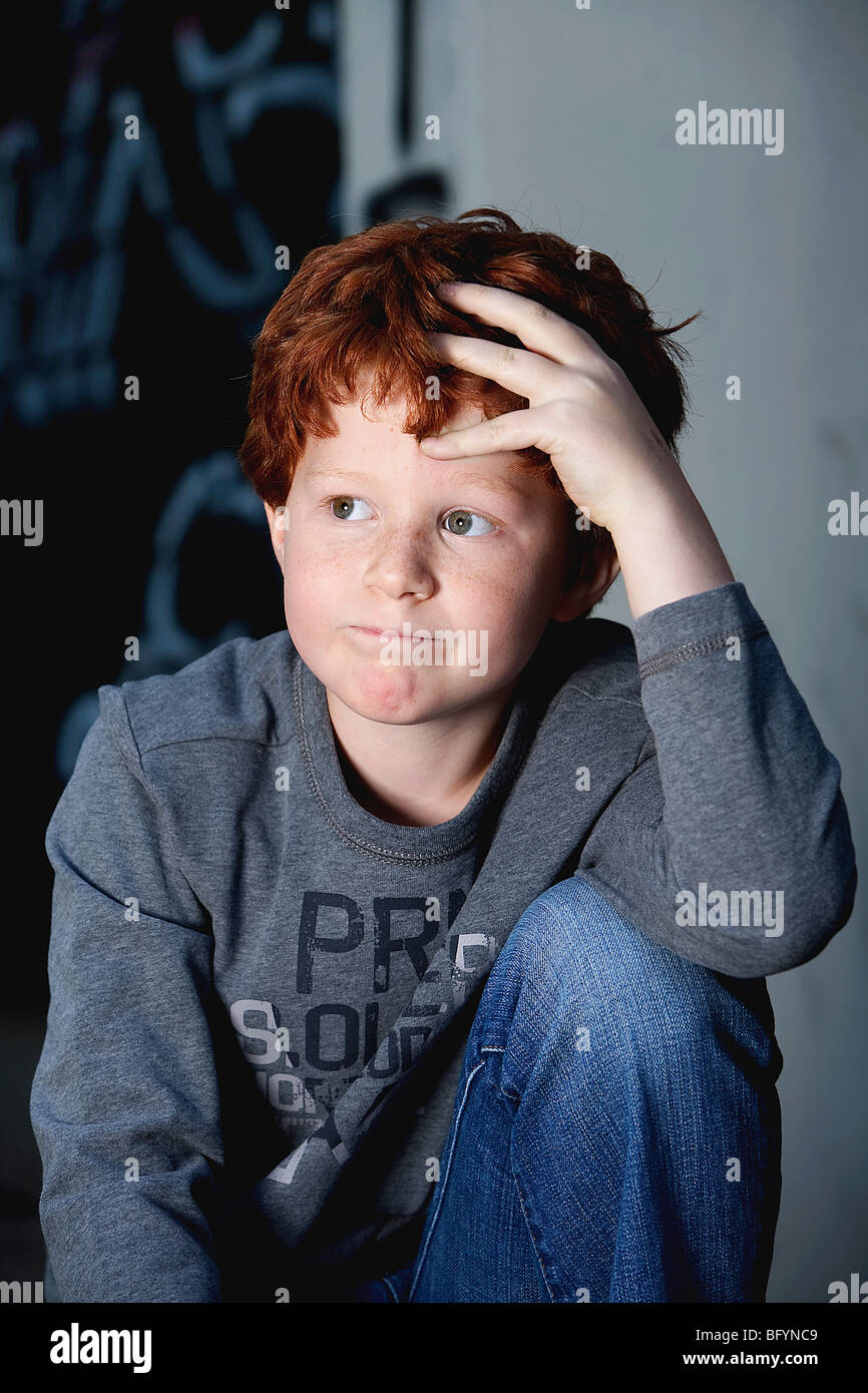 portrait of red haired boy Stock Photo - Alamy
