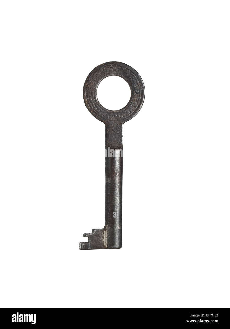A rusted old fashion key isolated over a white background Stock Photo ...